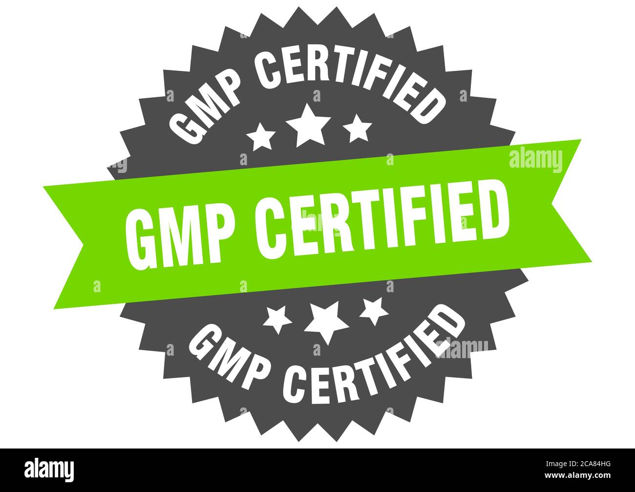 gmp certified round isolated ribbon label. gmp certified sign Stock ...