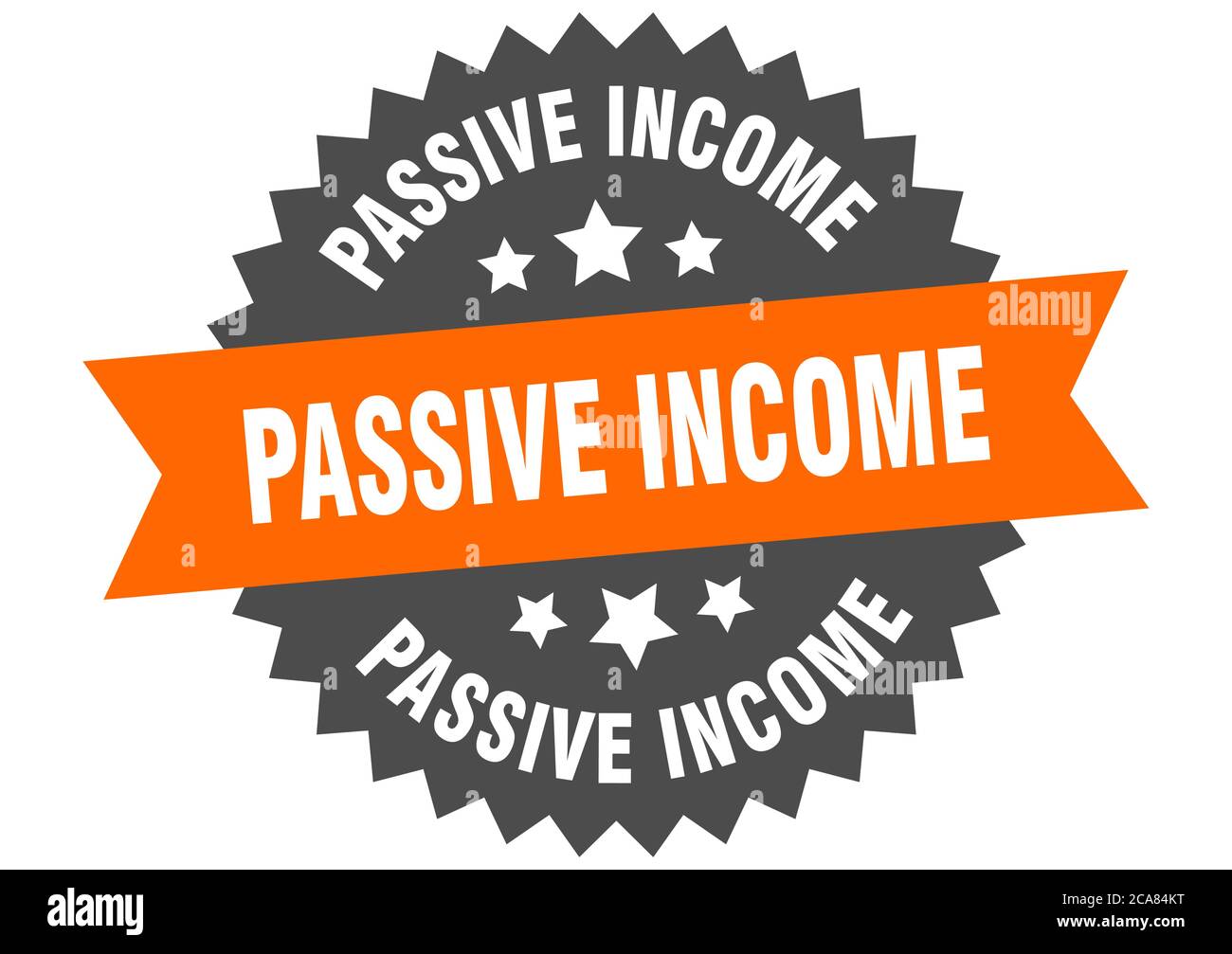 passive income round isolated ribbon label. passive income sign Stock ...