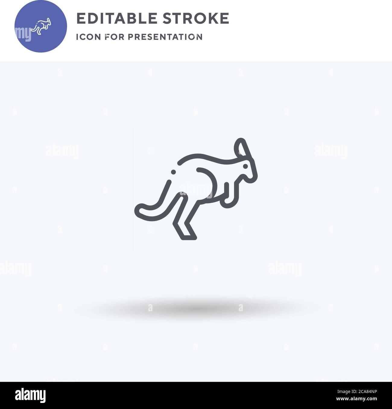 Kangaroo icon vector, filled flat sign, solid pictogram isolated on ...