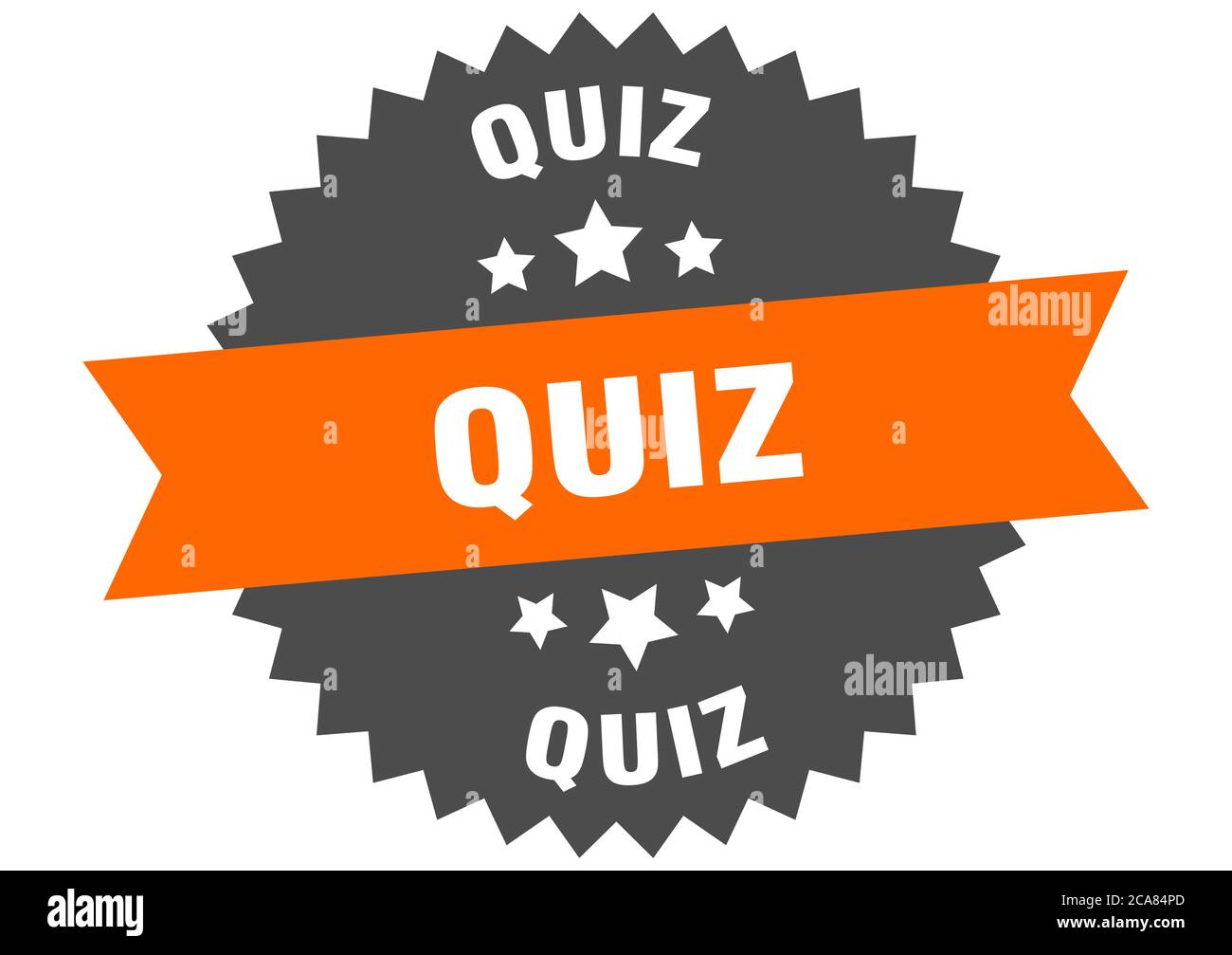 quiz round isolated ribbon label. quiz sign Stock Vector Image & Art ...