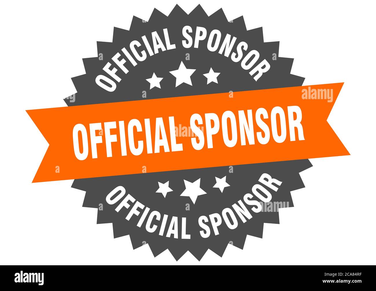 official sponsor round isolated ribbon label. official sponsor sign ...