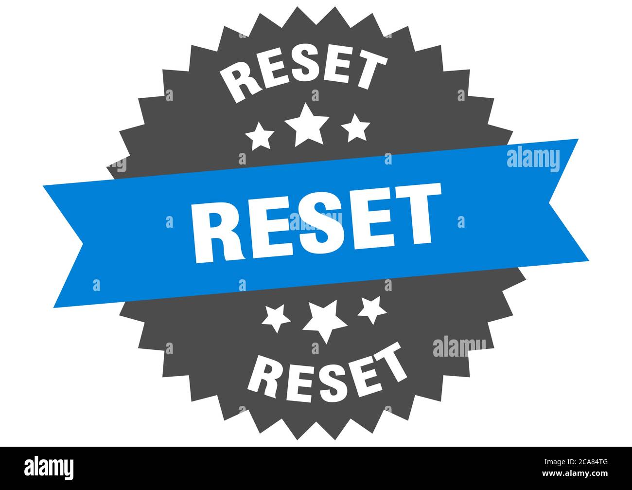 reset round isolated ribbon label. reset sign Stock Vector Image & Art ...