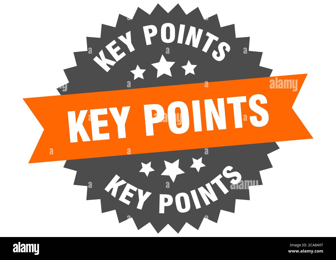 key points round isolated ribbon label. key points sign Stock Vector ...