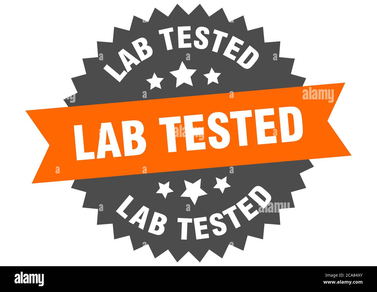 lab tested round isolated ribbon label. lab tested sign Stock Vector ...