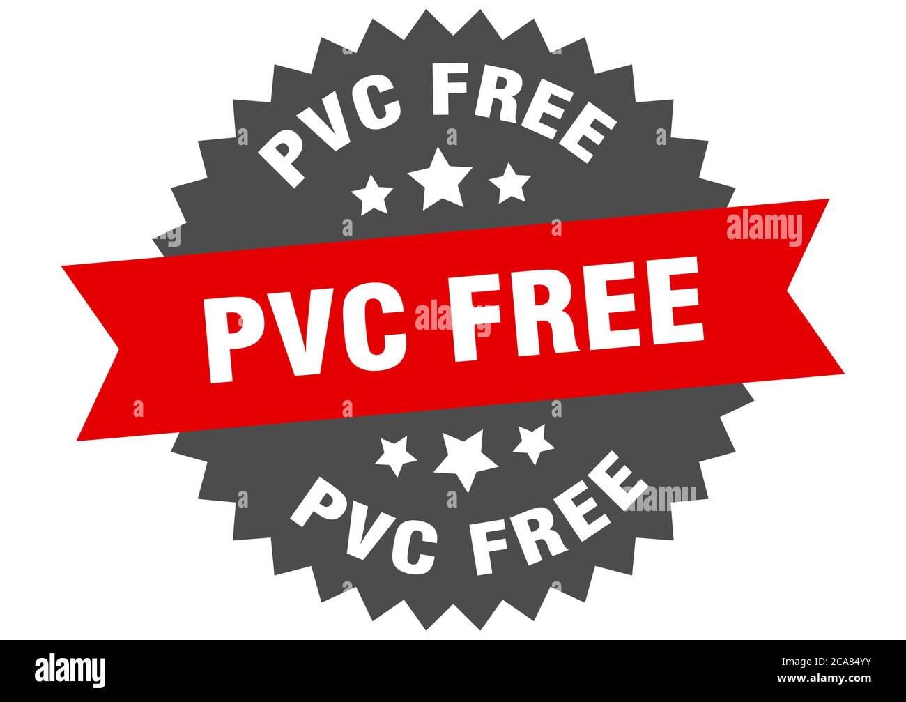 pvc free round isolated ribbon label. pvc free sign Stock Vector Image ...