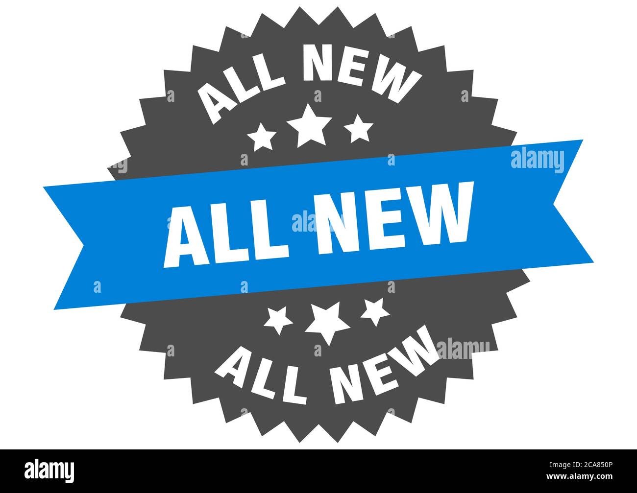 all new round isolated ribbon label. all new sign Stock Vector Image ...