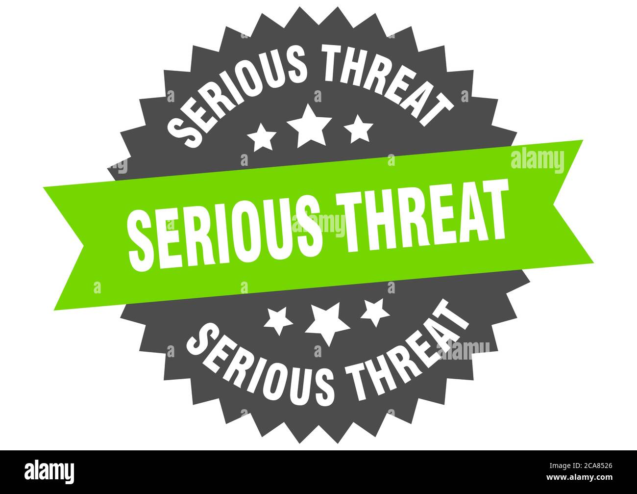 Serious threat button sign hi-res stock photography and images - Alamy
