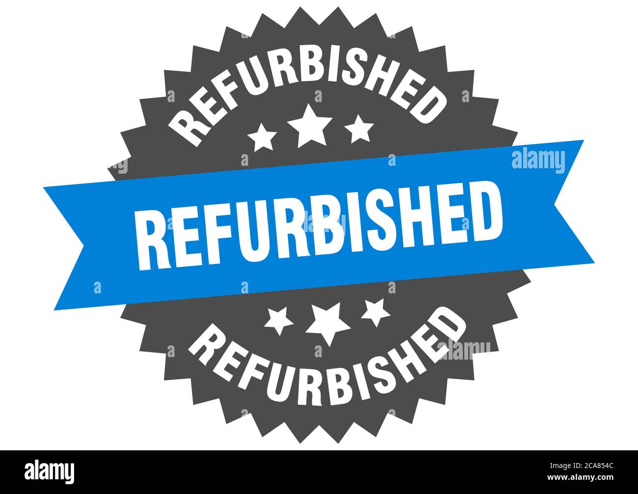 refurbished round isolated ribbon label. refurbished sign Stock Vector ...