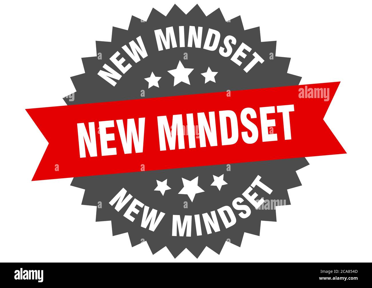 new mindset round isolated ribbon label. new mindset sign Stock Vector ...