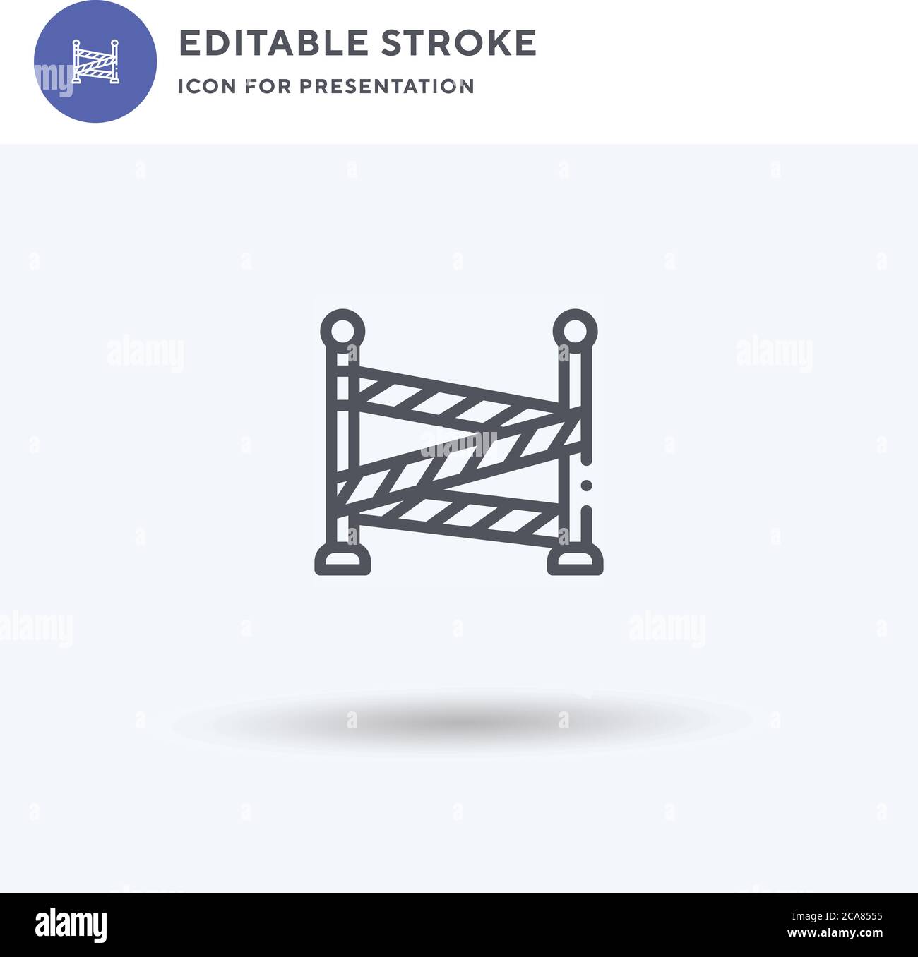 Barrier icon vector, filled flat sign, solid pictogram isolated on ...