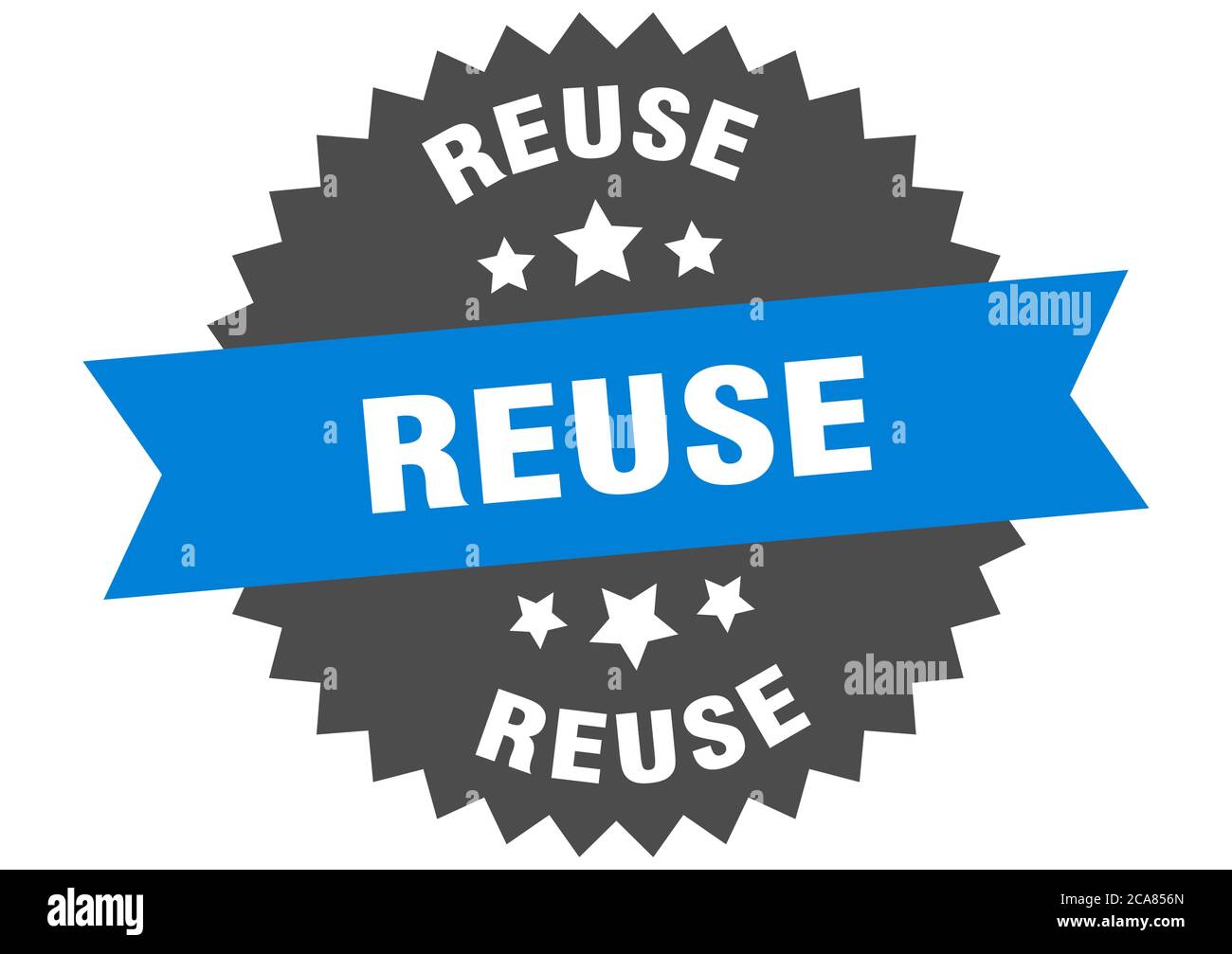 reuse round isolated ribbon label. reuse sign Stock Vector Image & Art ...