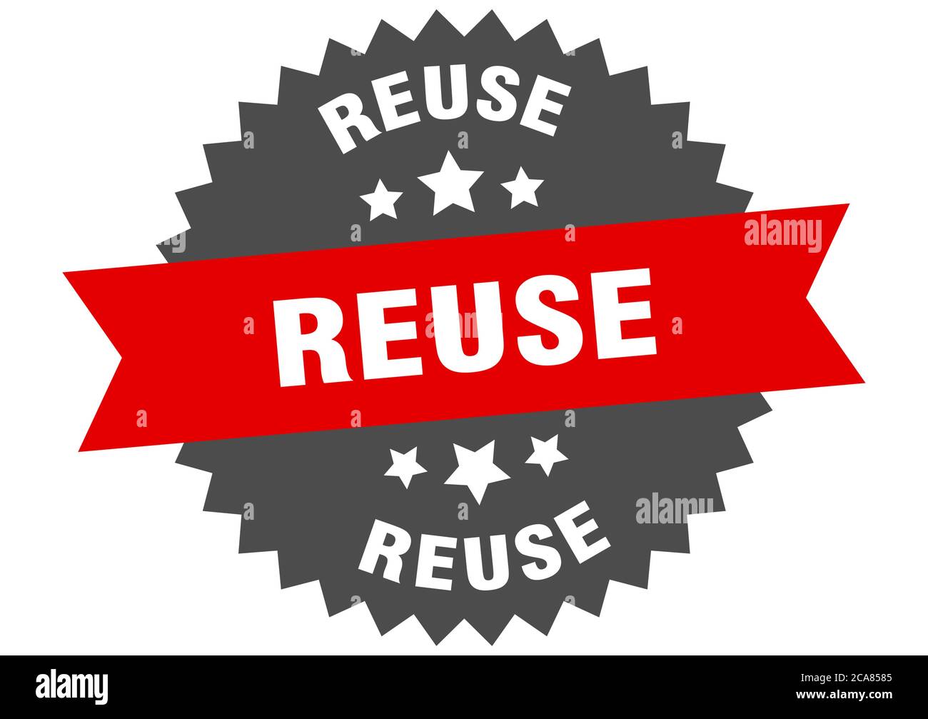 reuse round isolated ribbon label. reuse sign Stock Vector Image & Art ...