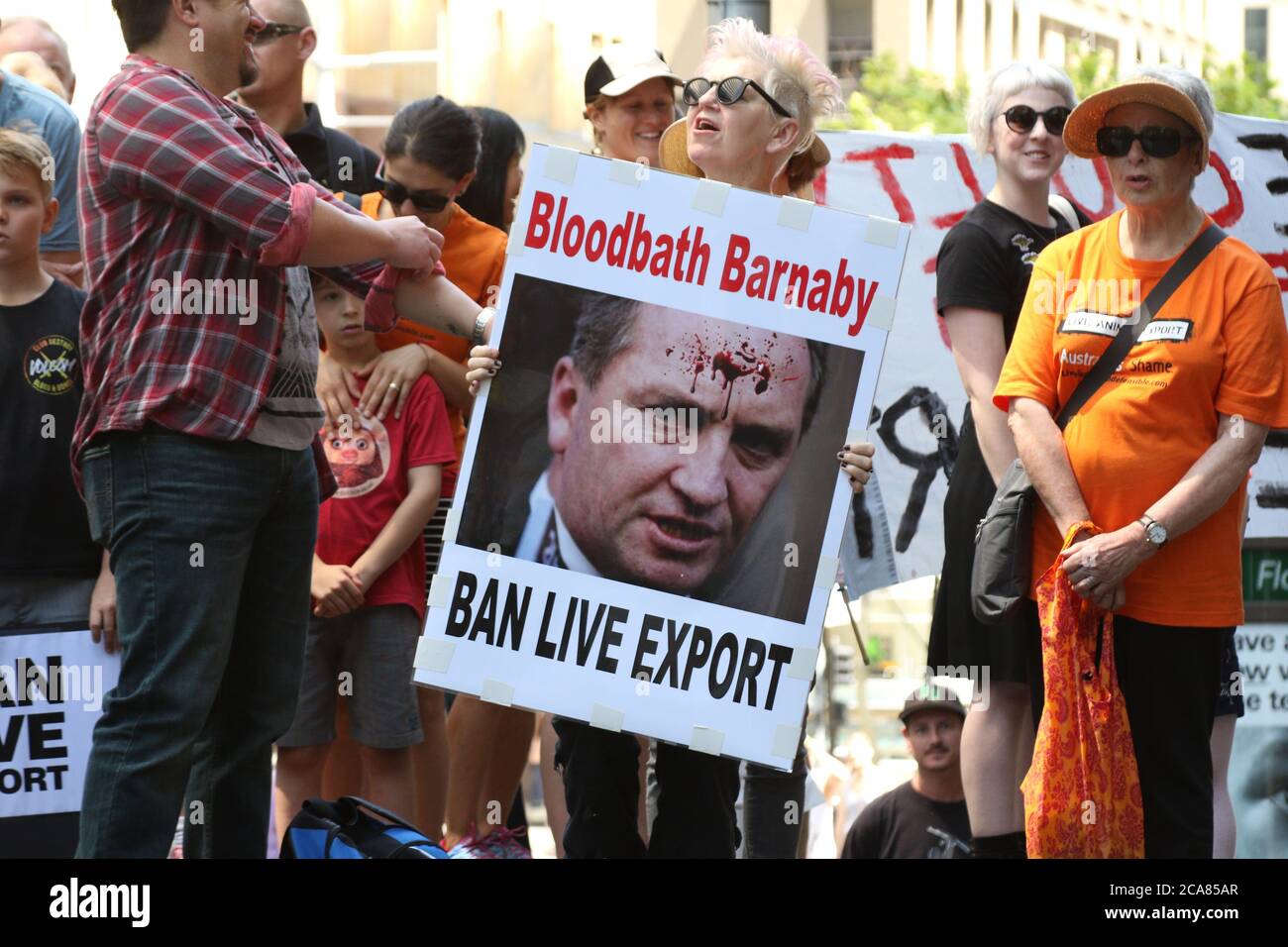 Ban live exports protest in Sydney, Australia Stock Photo - Alamy