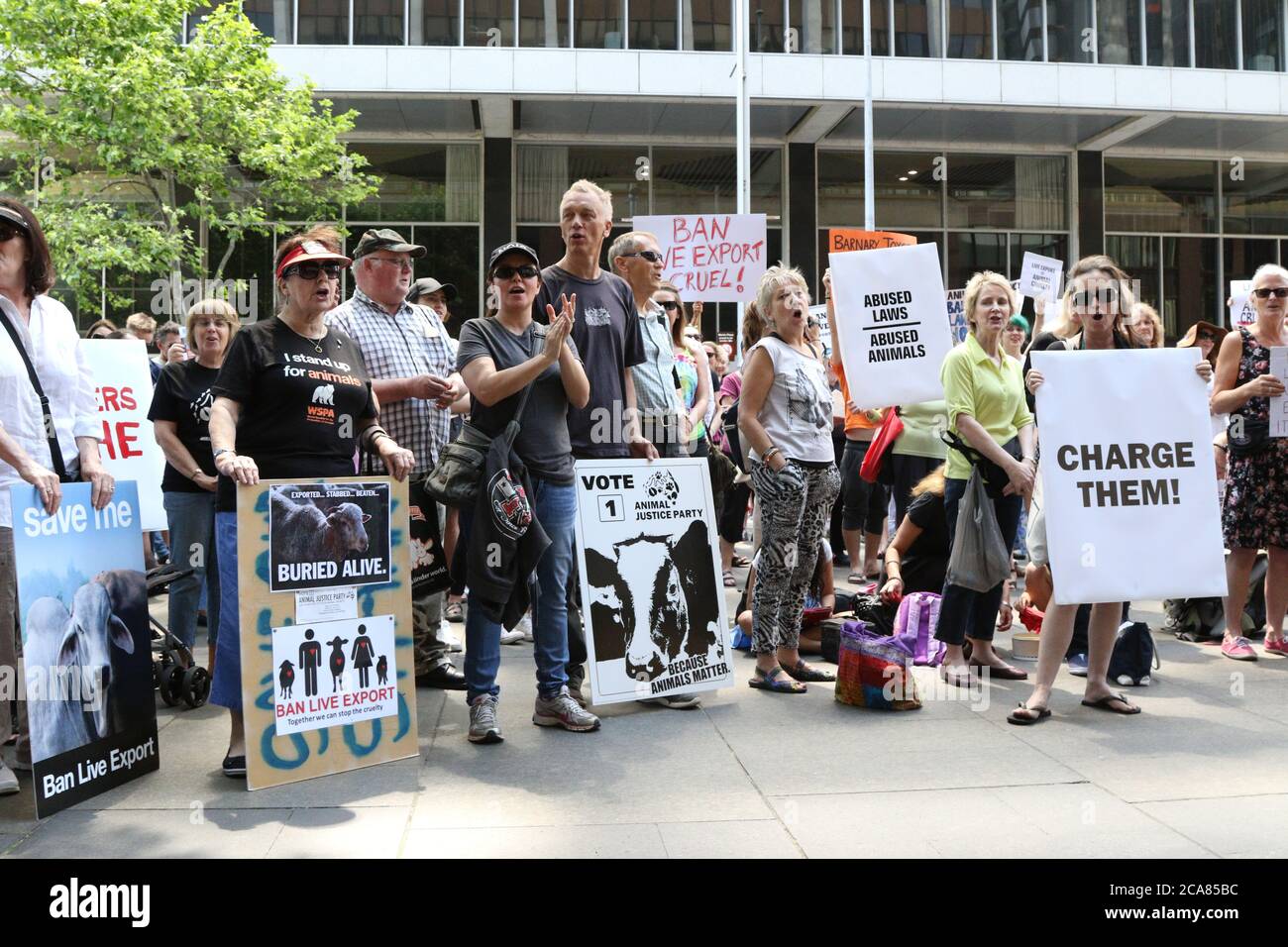 Ban live exports protest in Sydney, Australia Stock Photo - Alamy