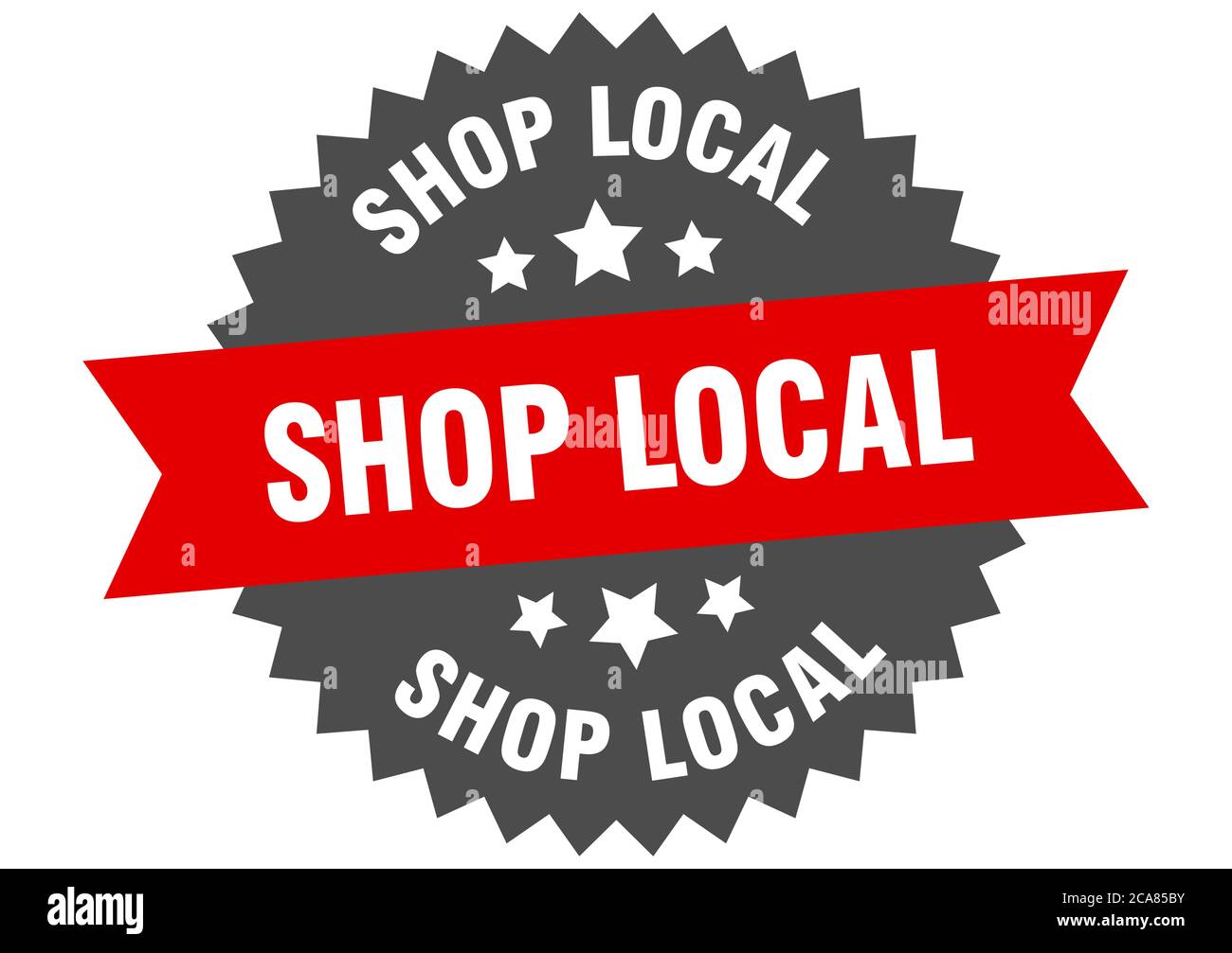 shop local round isolated ribbon label. shop local sign Stock Vector ...