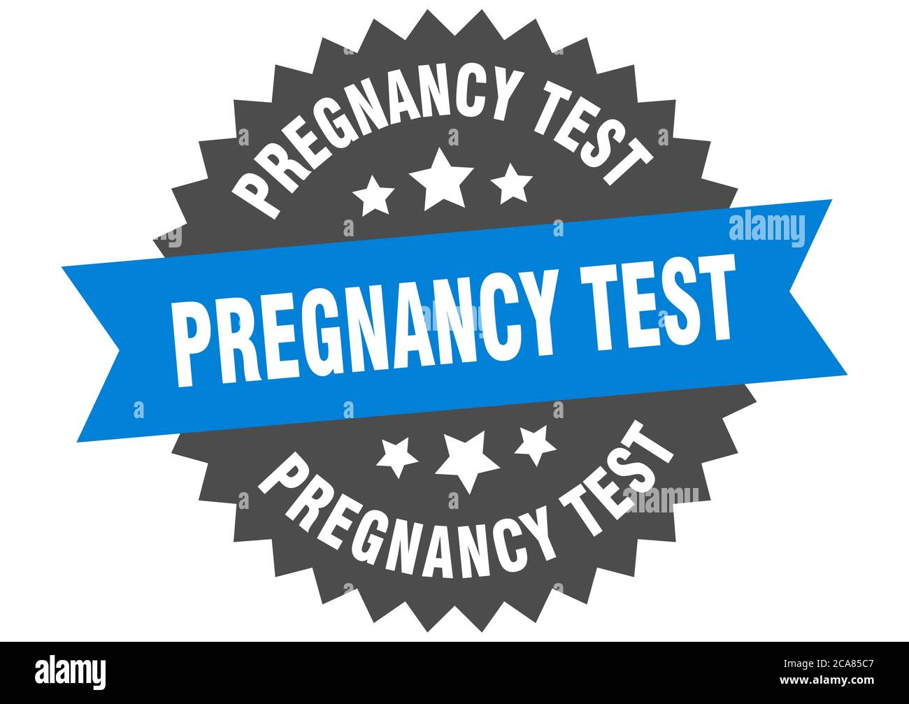 pregnancy test round isolated ribbon label. pregnancy test sign Stock ...