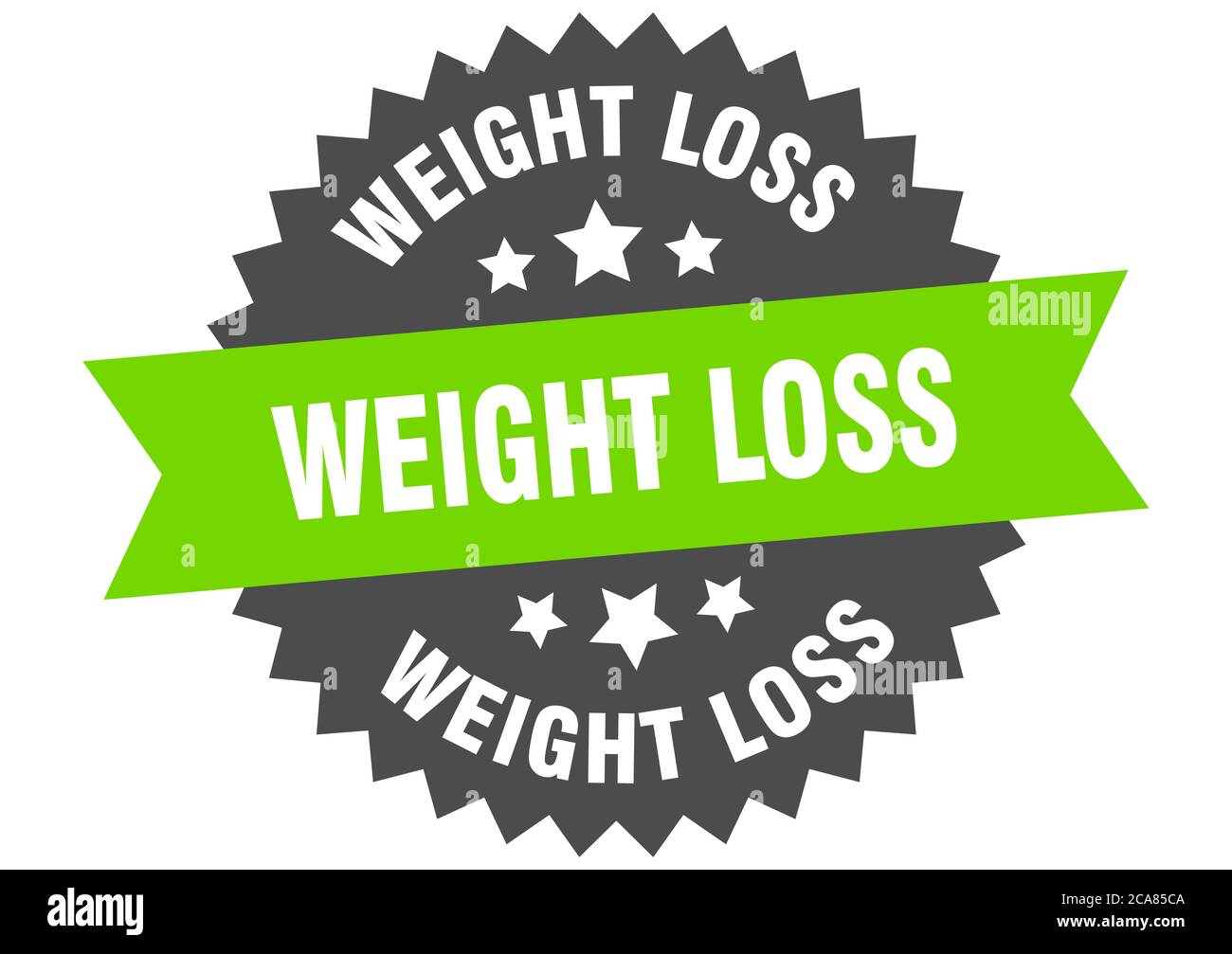 weight loss round isolated ribbon label. weight loss sign Stock Vector ...
