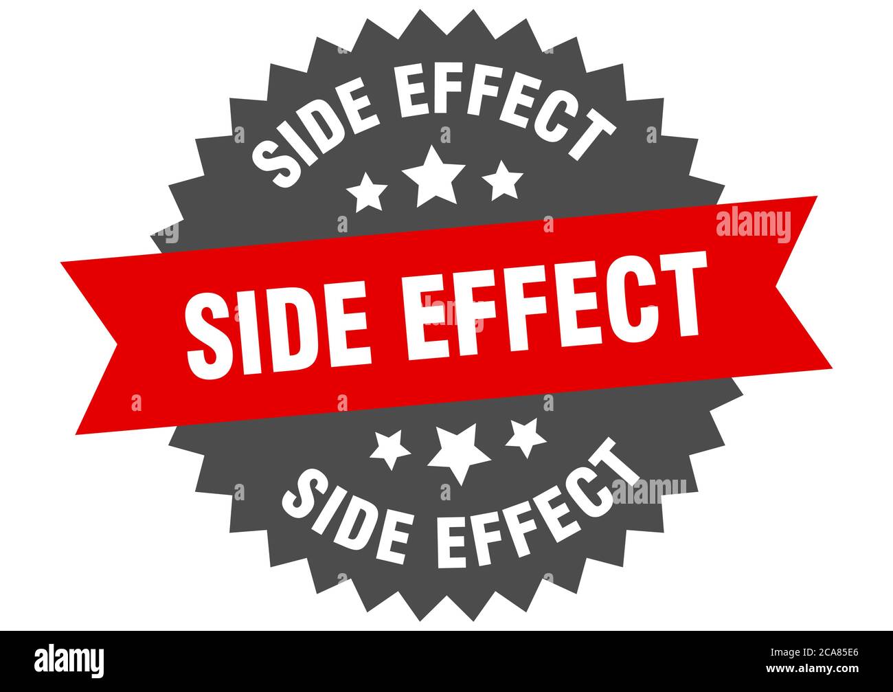 side effect round isolated ribbon label. side effect sign Stock Vector ...