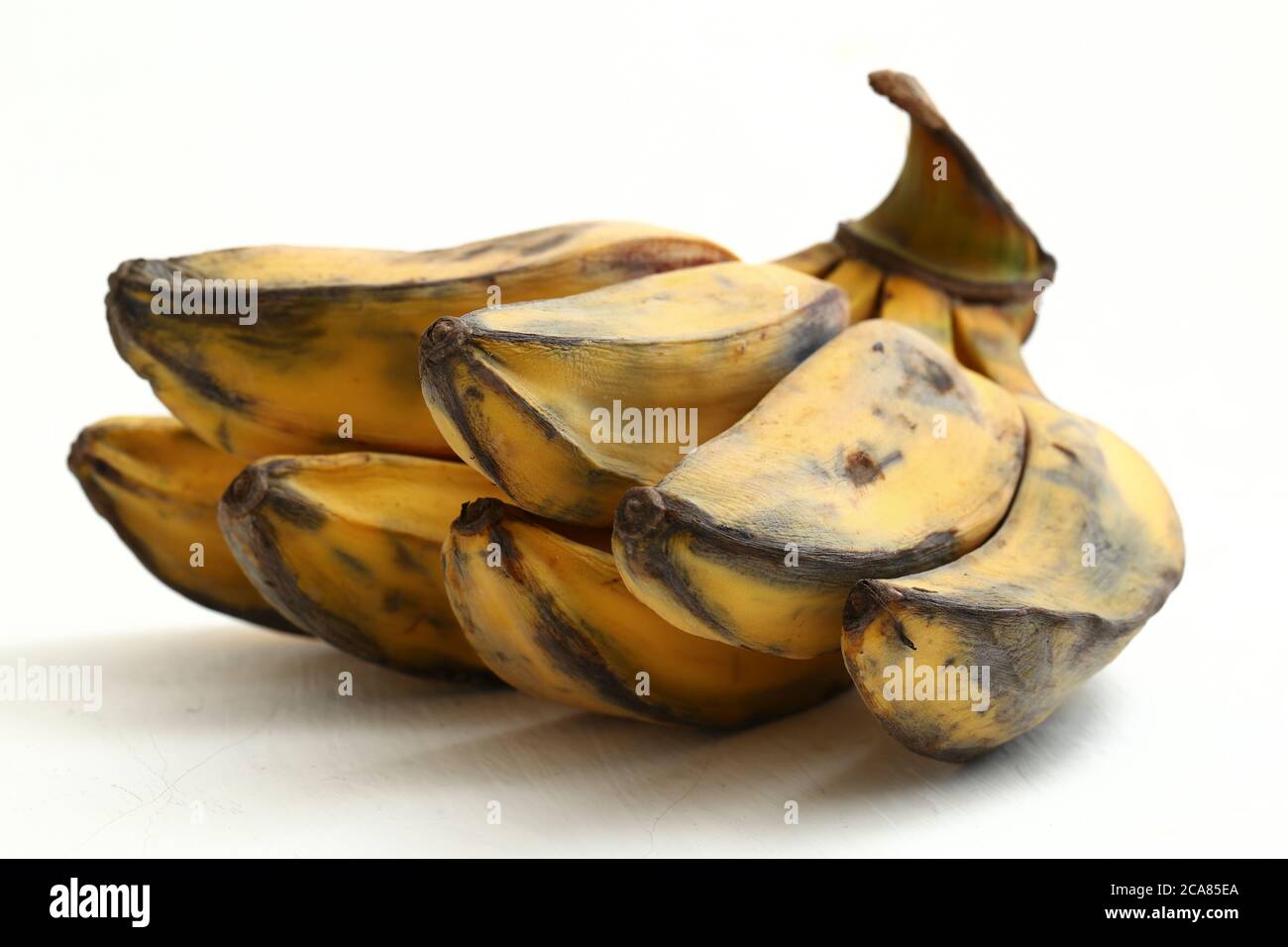 cardava banana (also known as saba banana) isolated on white background ...