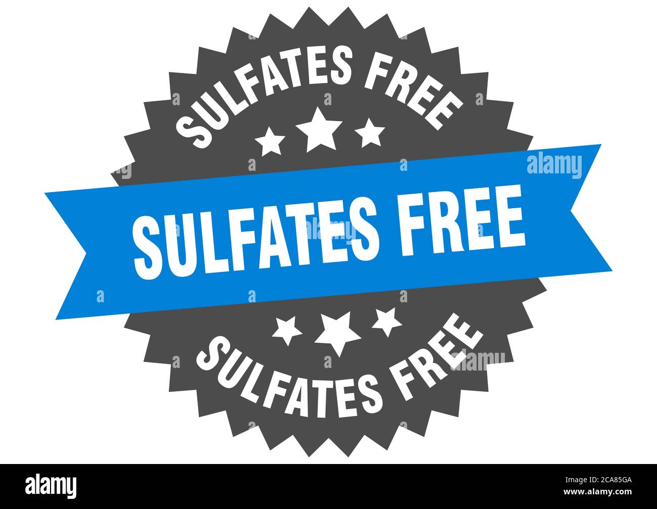 sulfates free round isolated ribbon label. sulfates free sign Stock ...