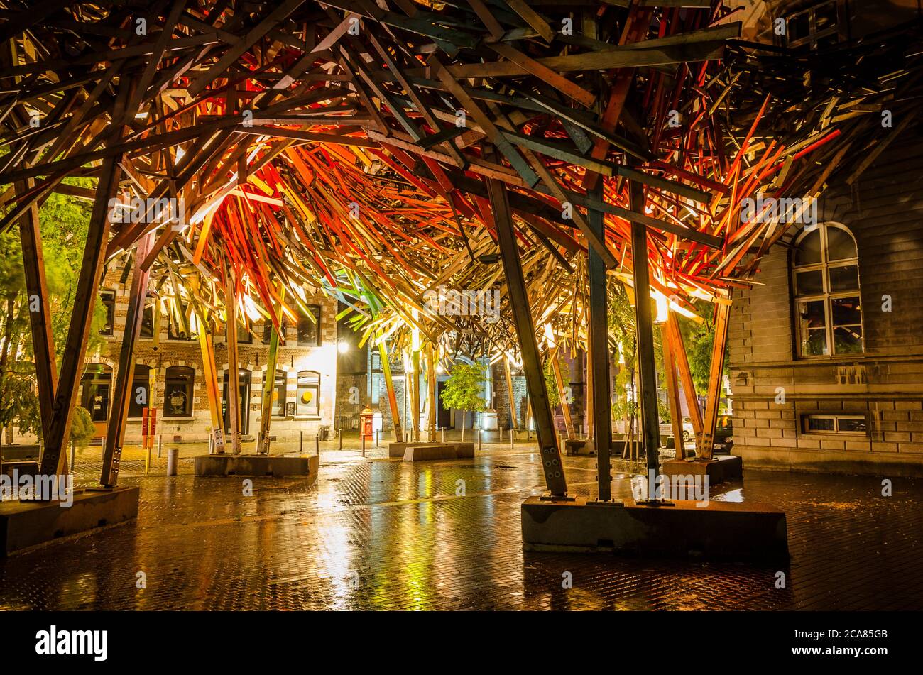 The Neon Nest (Mons) Belgium Stock Photo - Alamy