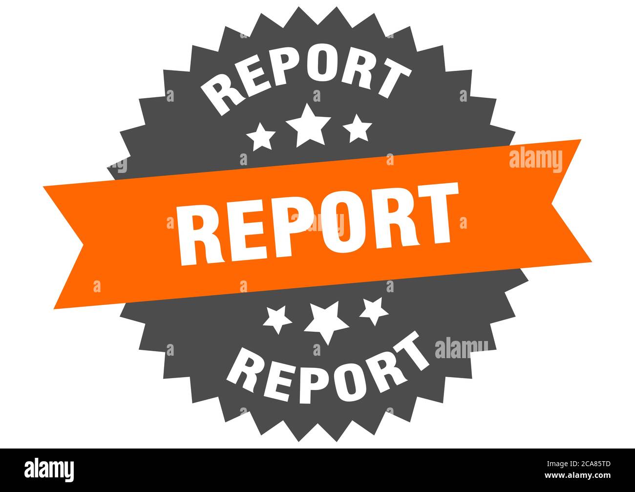 report round isolated ribbon label. report sign Stock Vector Image ...