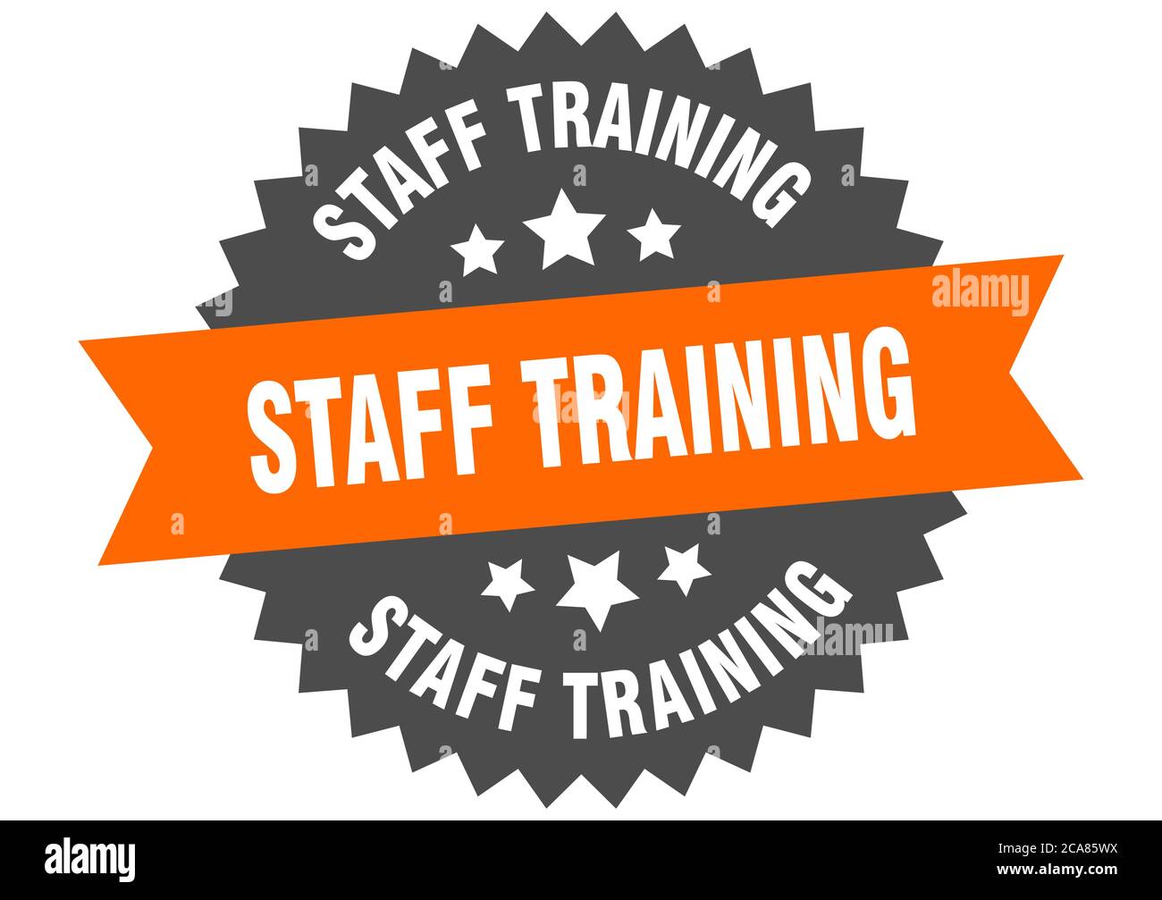 staff training round isolated ribbon label. staff training sign Stock ...