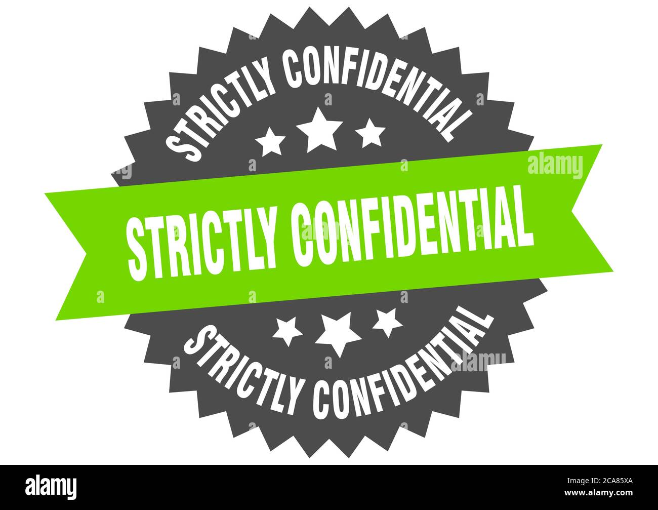 strictly confidential round isolated ribbon label. strictly ...