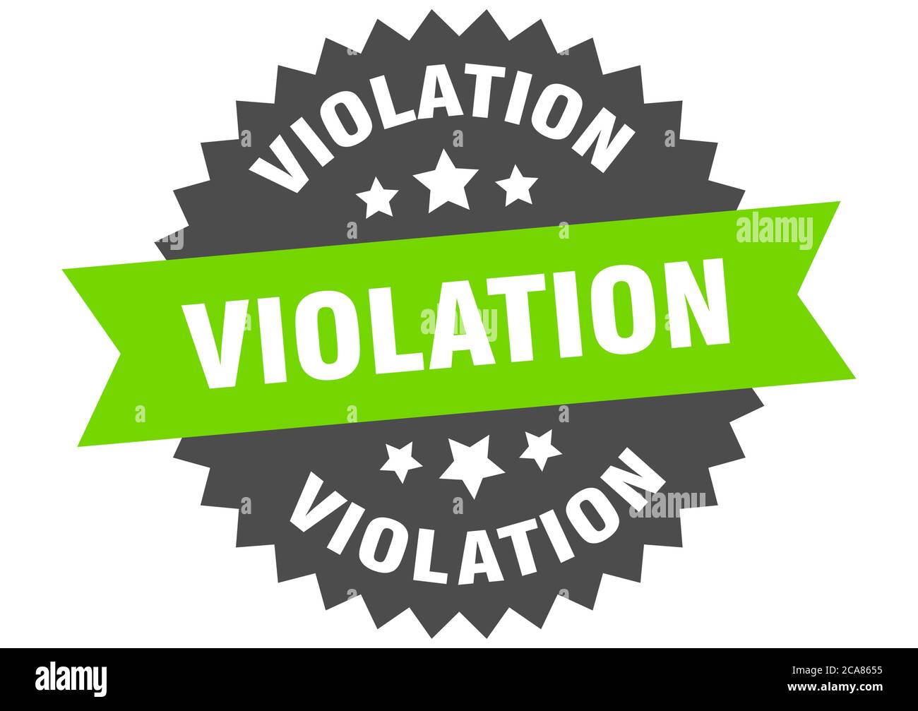 violation round isolated ribbon label. violation sign Stock Vector ...