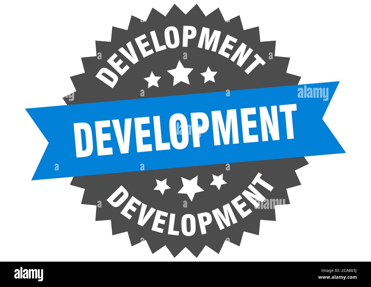 development round isolated ribbon label. development sign Stock Vector ...