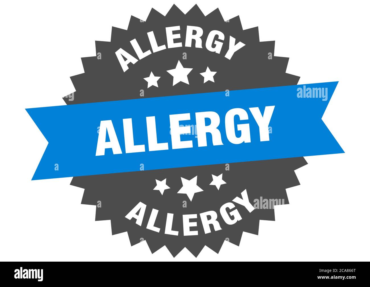 allergy round isolated ribbon label. allergy sign Stock Vector Image ...