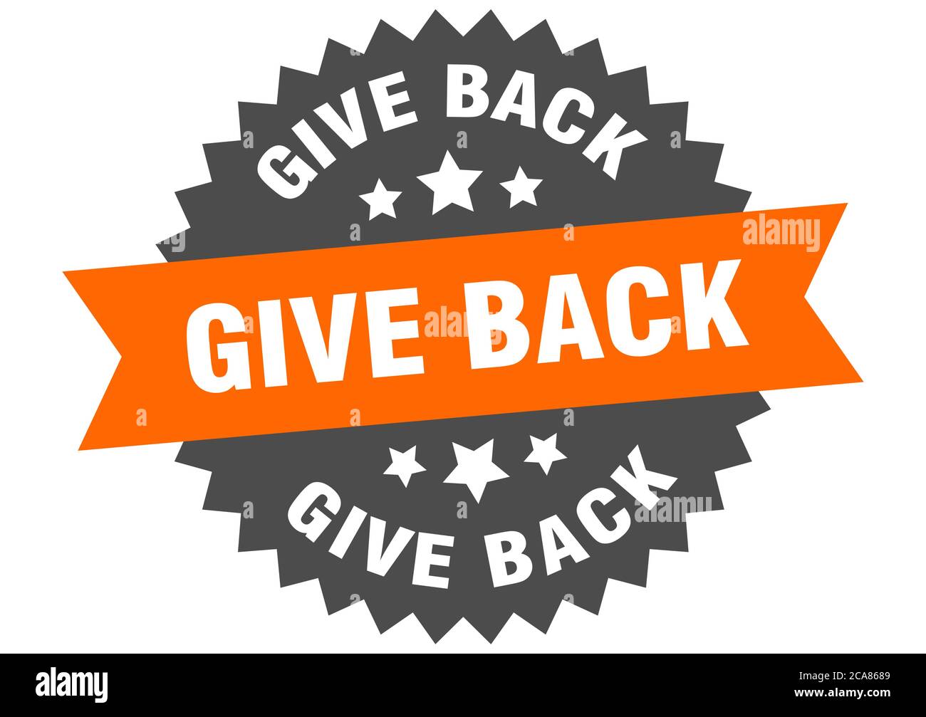 give back round isolated ribbon label. give back sign Stock Vector ...