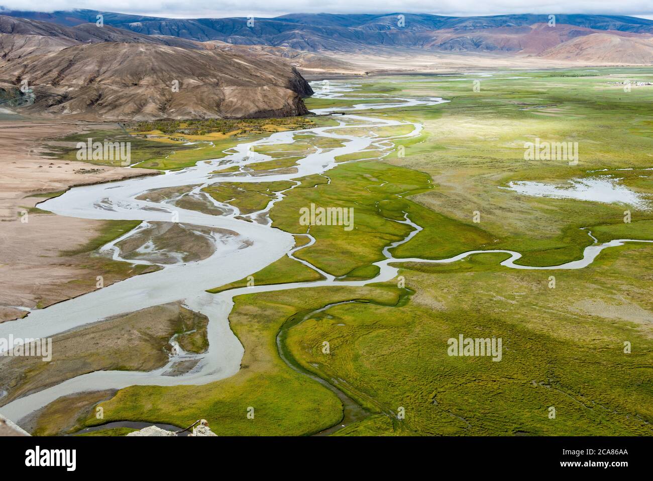 Ladakh, India - Beautiful scenic view from Hanle Monastery (Hanle Gompa ...