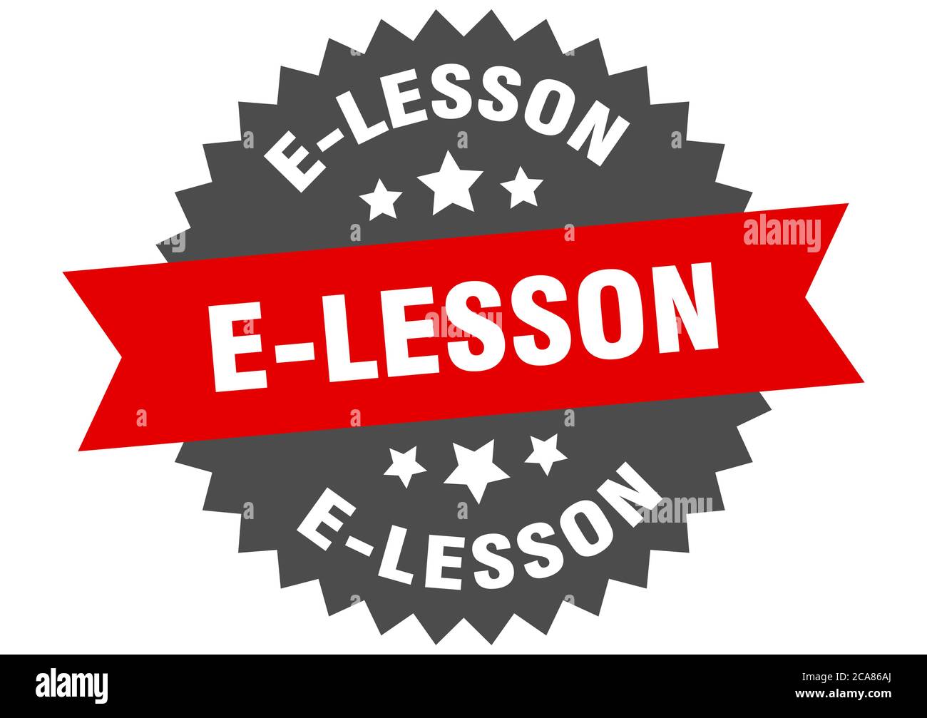 e-lesson round isolated ribbon label. e-lesson sign Stock Vector Image ...