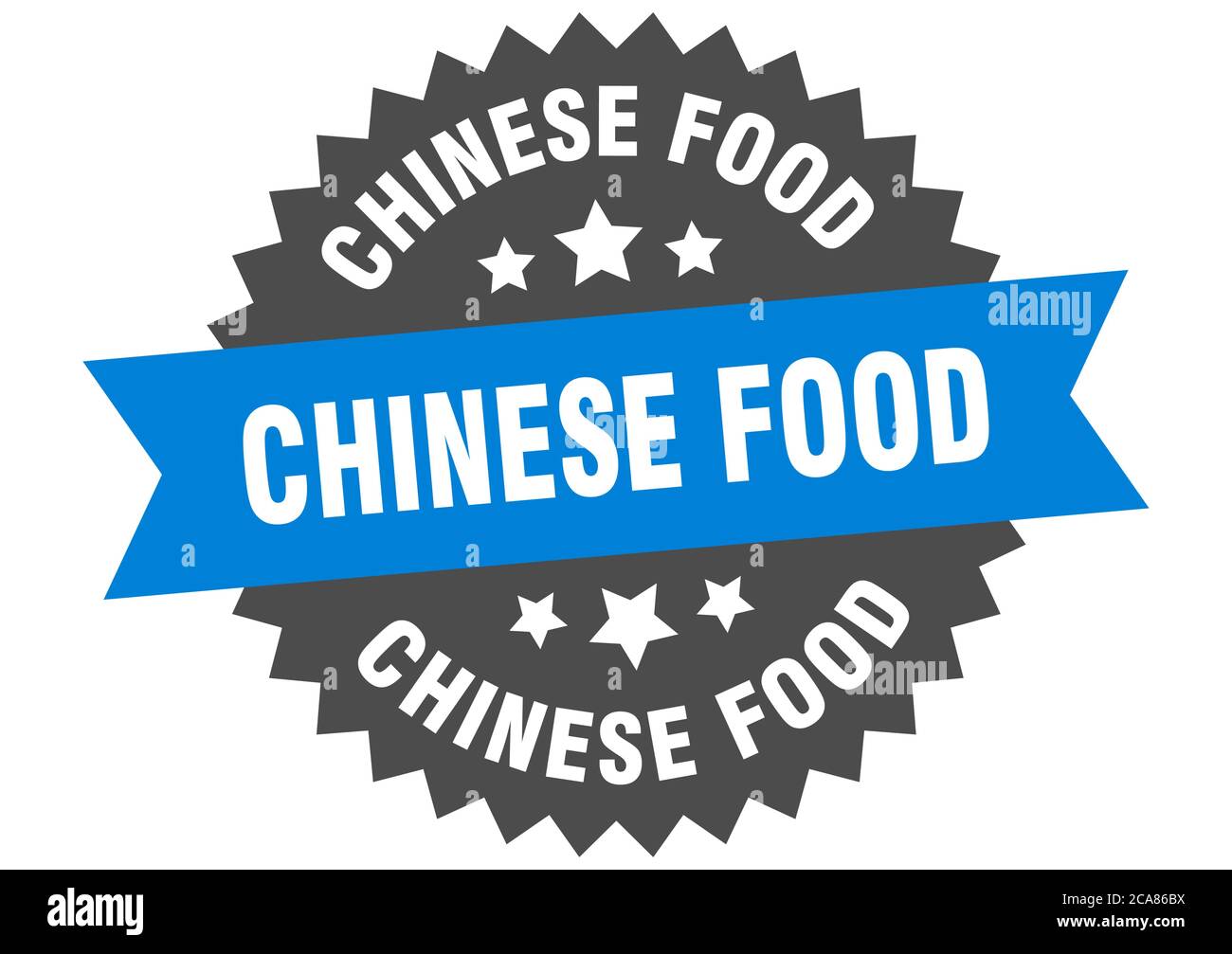 chinese food round isolated ribbon label. chinese food sign Stock ...