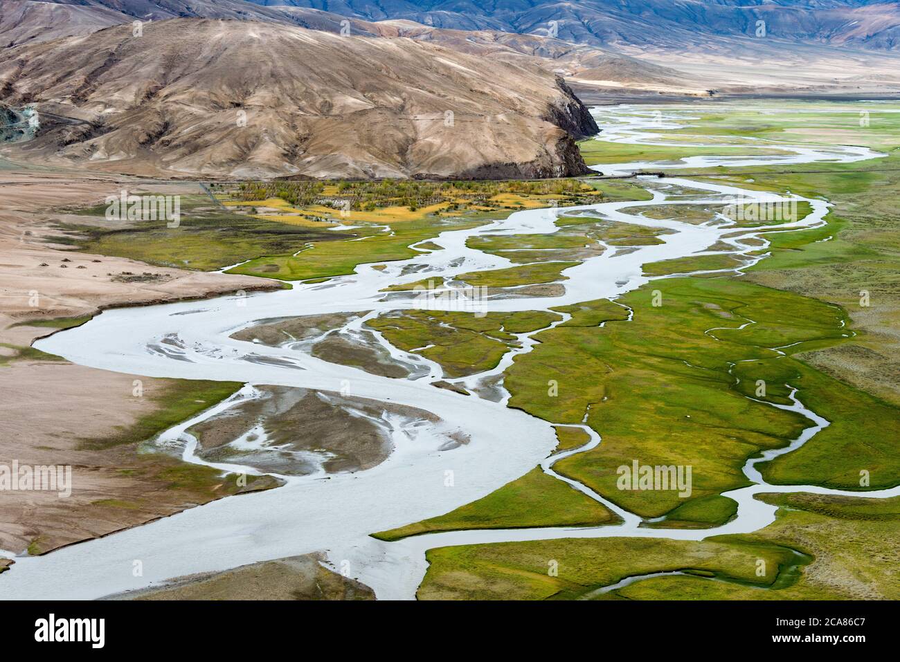 Ladakh, India - Beautiful scenic view from Hanle Monastery (Hanle Gompa ...