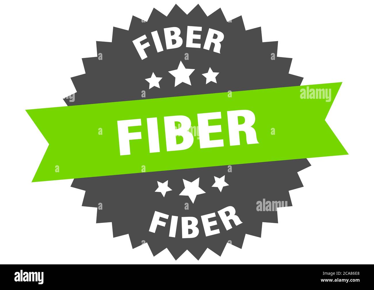 fiber round isolated ribbon label. fiber sign Stock Vector Image & Art ...