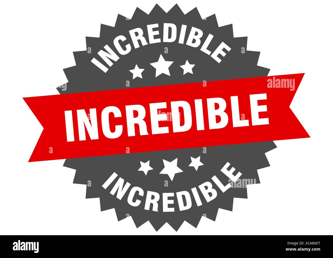 incredible round isolated ribbon label. incredible sign Stock Vector ...