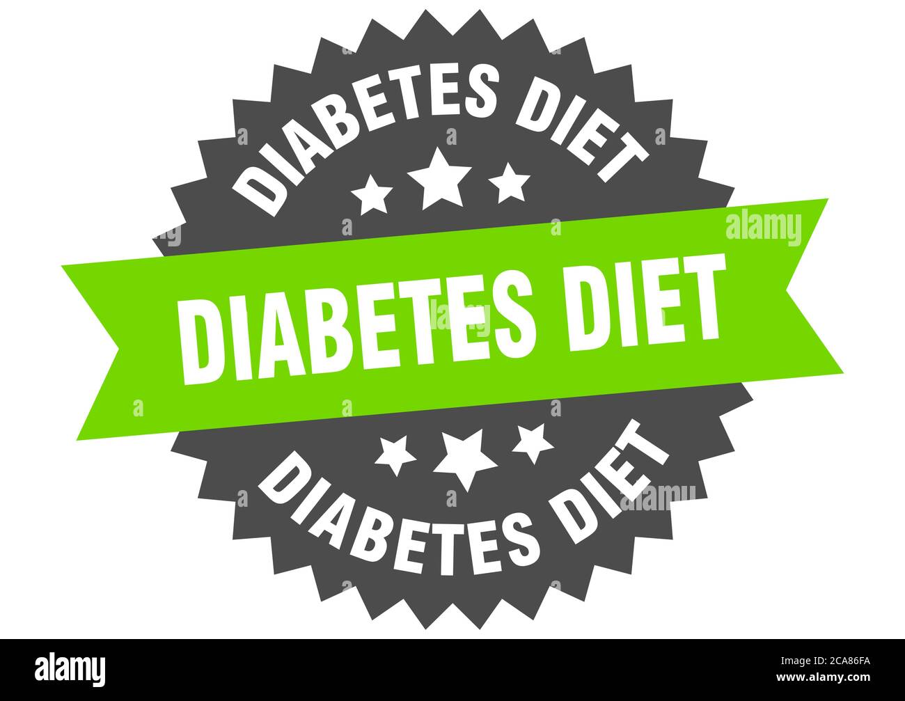diabetes diet round isolated ribbon label. diabetes diet sign Stock ...