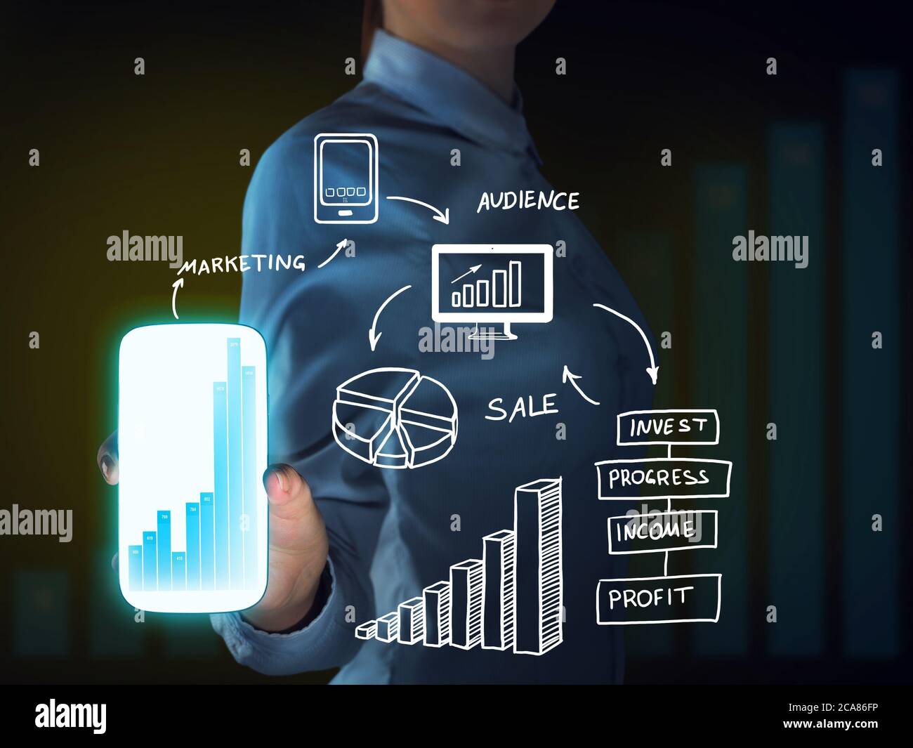 Electronic business concept Stock Photo - Alamy