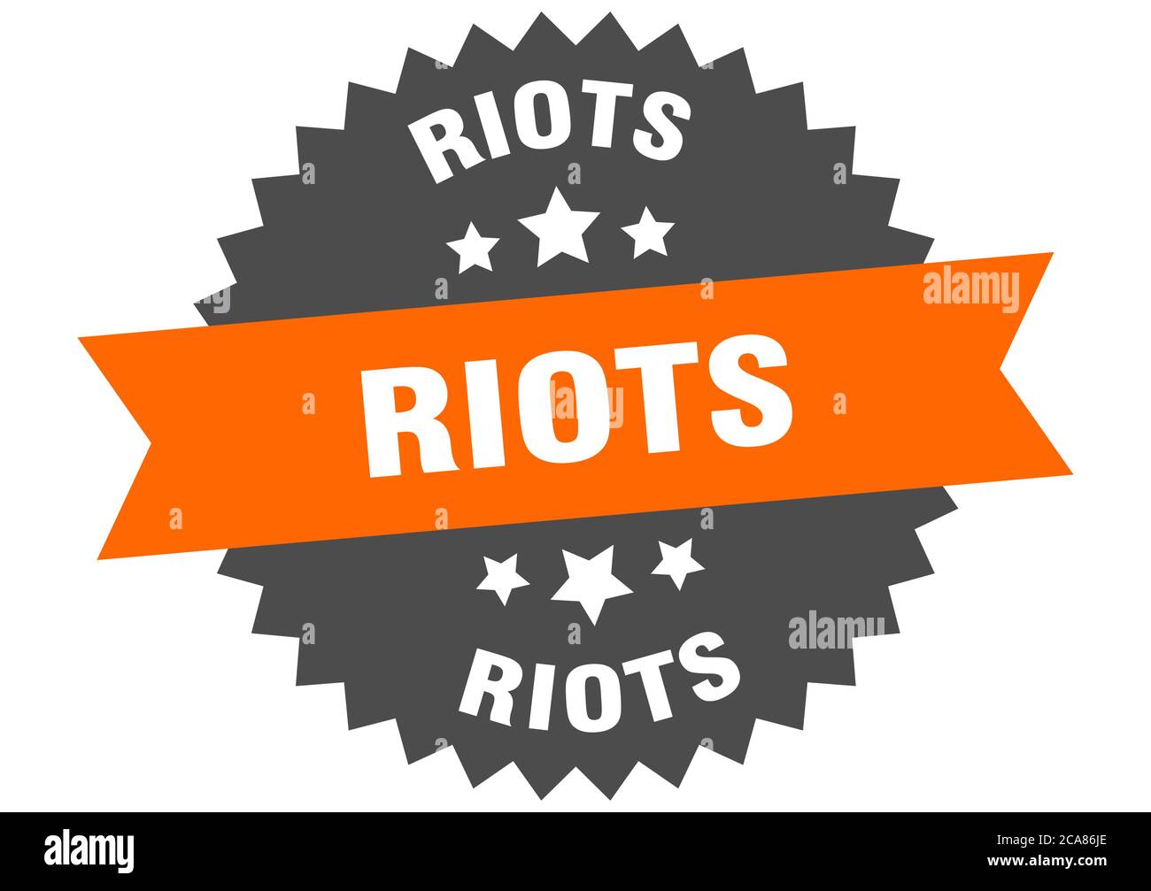 riots round isolated ribbon label. riots sign Stock Vector Image & Art ...