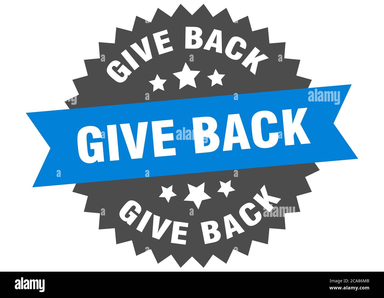 give back round isolated ribbon label. give back sign Stock Vector ...