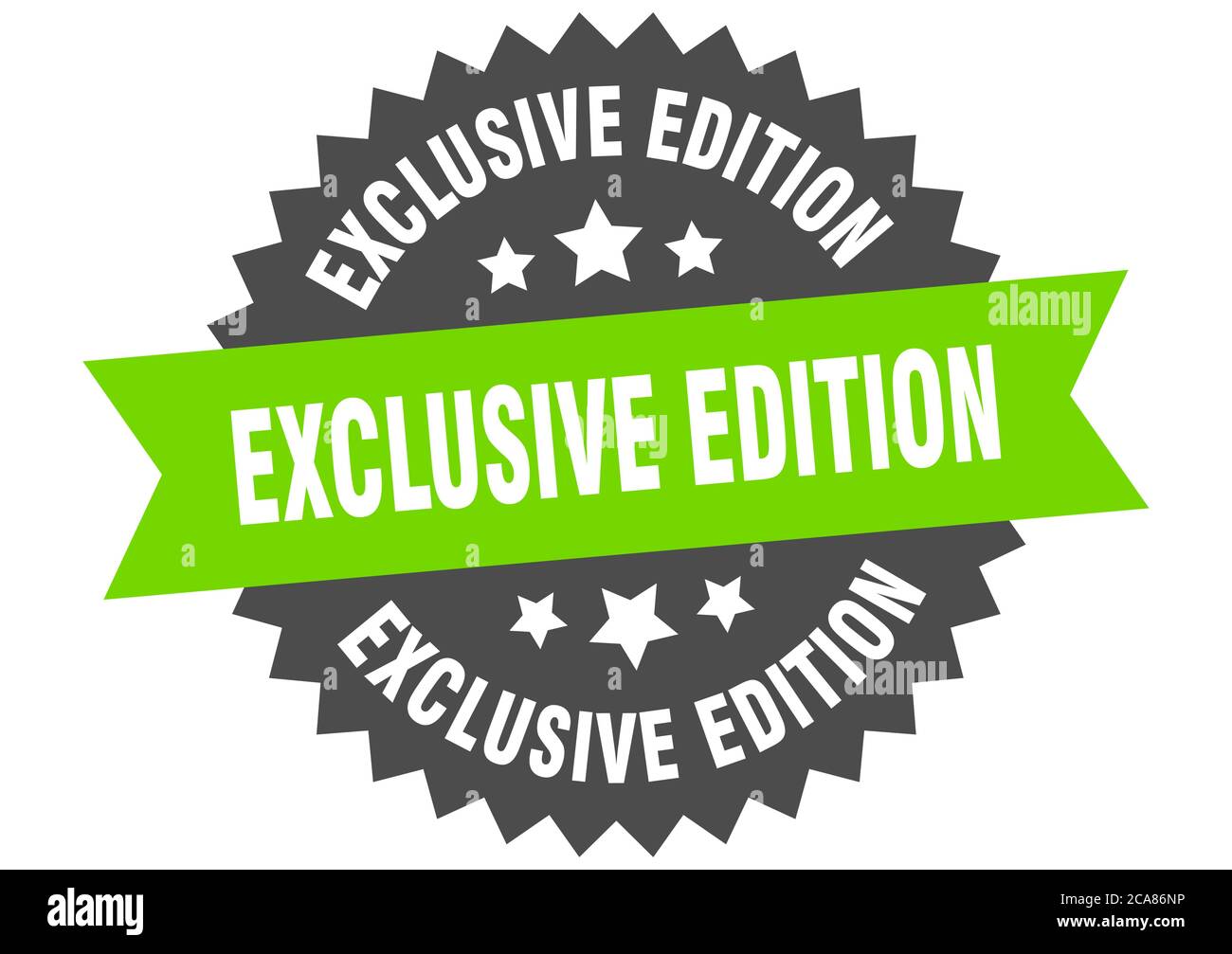 exclusive edition round isolated ribbon label. exclusive edition sign ...