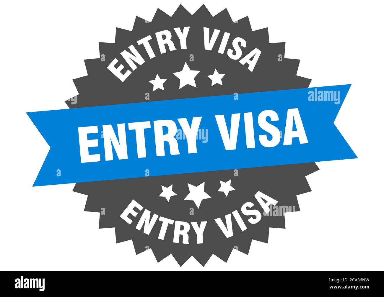 entry visa round isolated ribbon label. entry visa sign Stock Vector ...