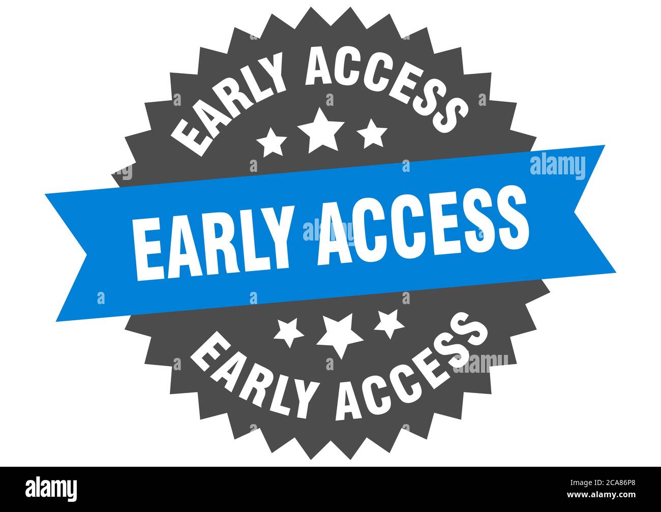 early access round isolated ribbon label. early access sign Stock ...