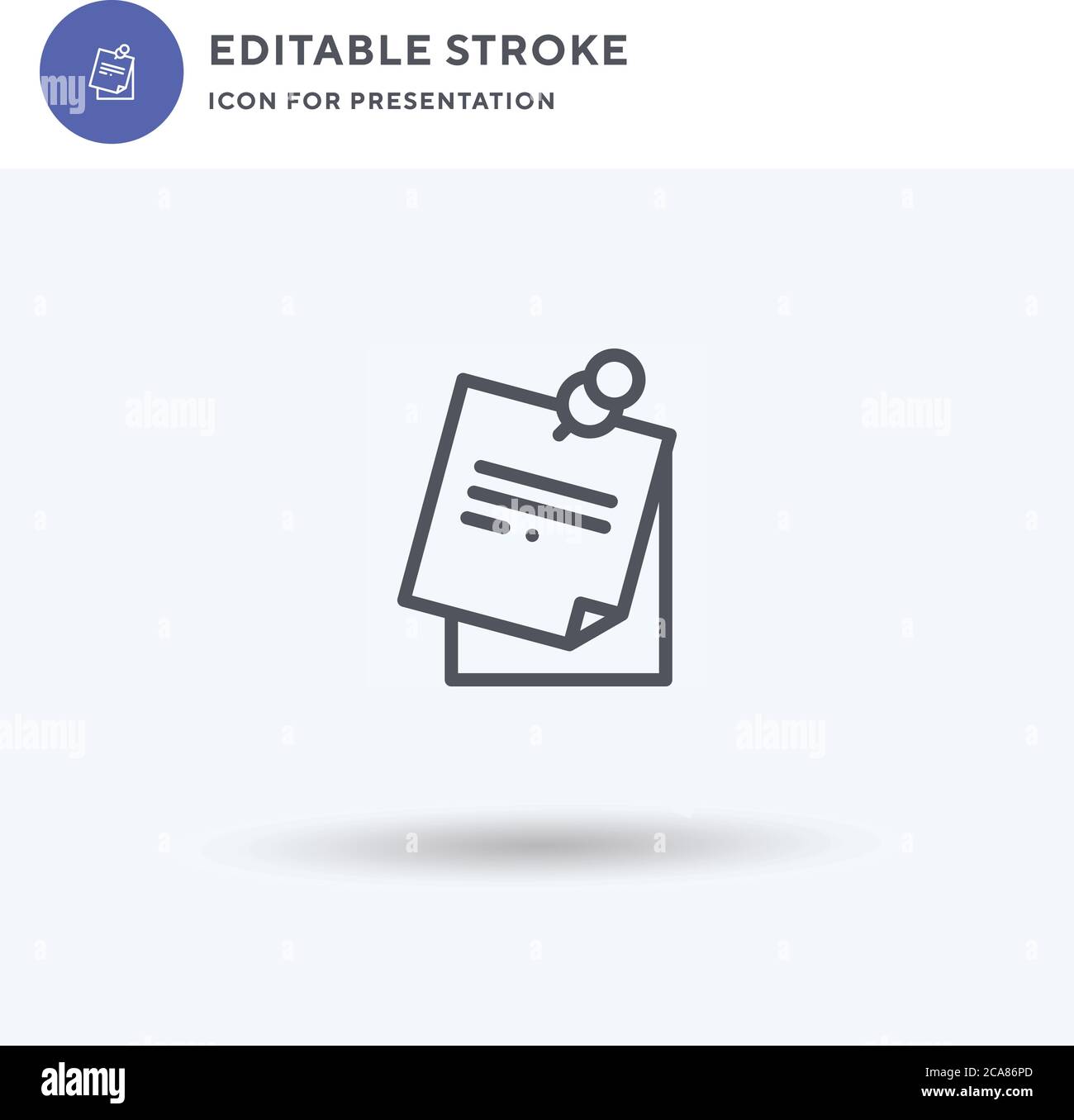 Sticky Notes icon vector, filled flat sign, solid pictogram isolated on ...