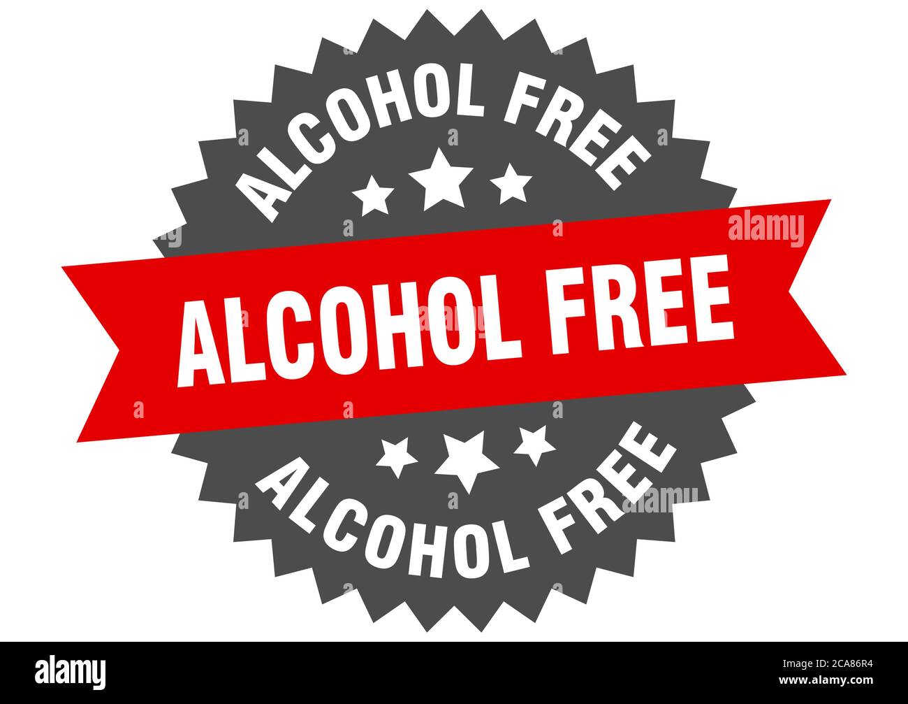 alcohol free round isolated ribbon label. alcohol free sign Stock ...