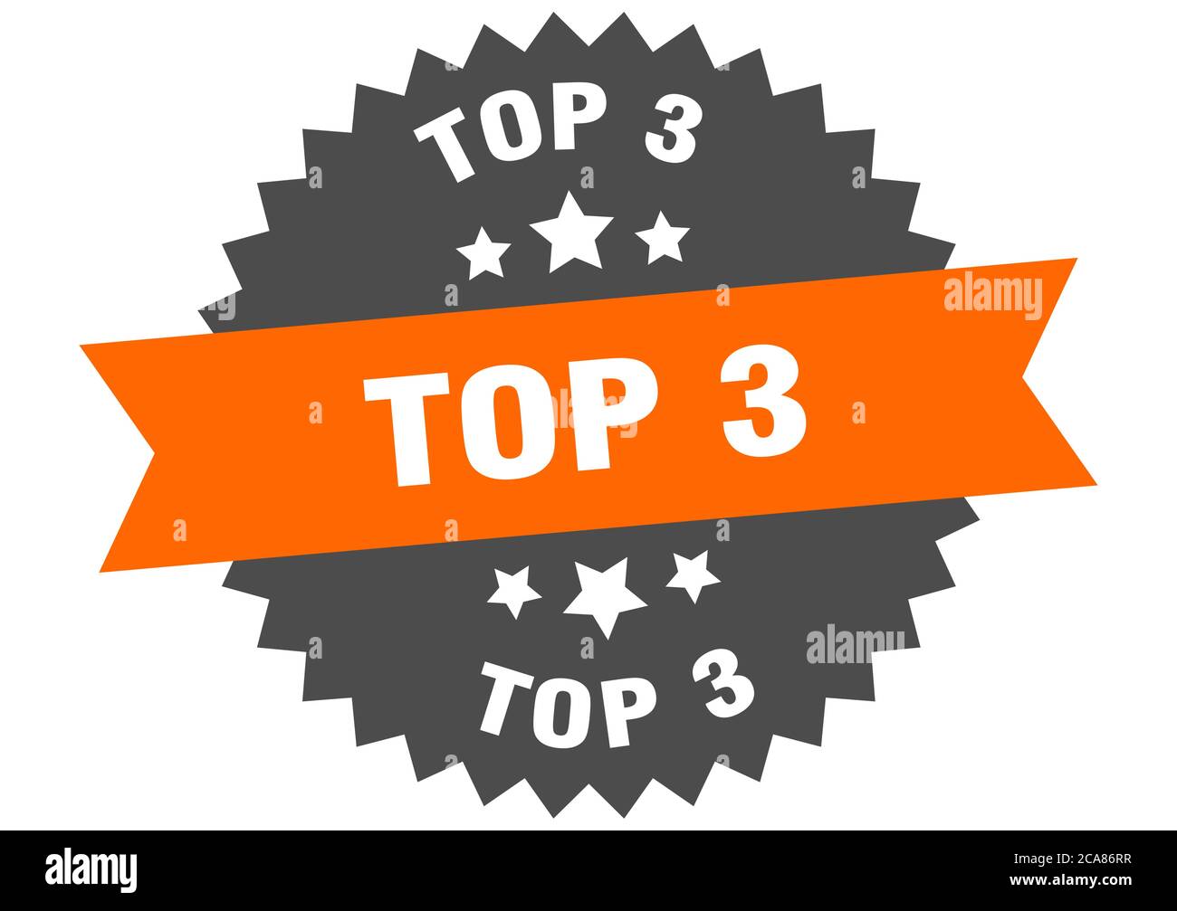 top 3 round isolated ribbon label. top 3 sign Stock Vector Image & Art ...