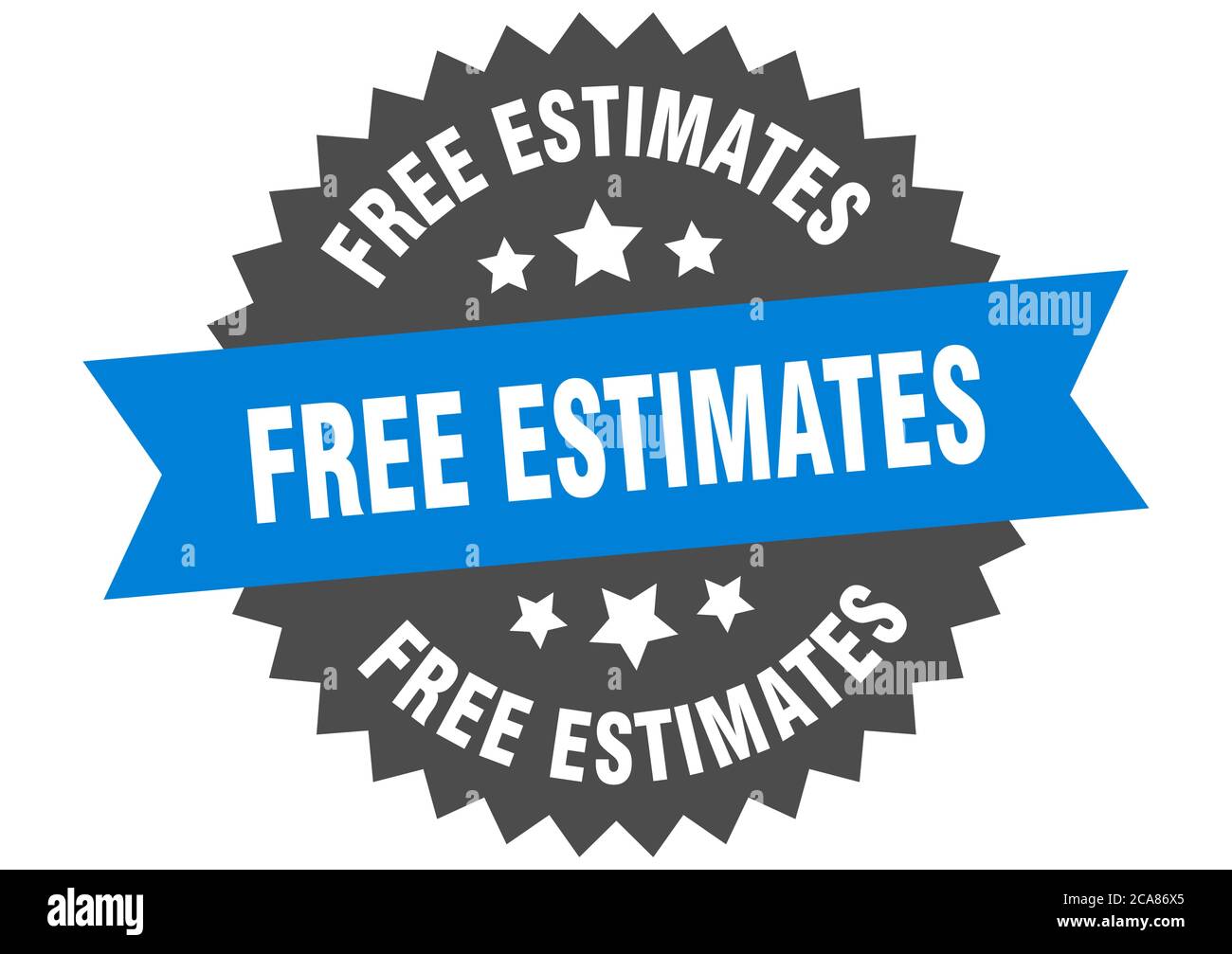 free estimates round isolated ribbon label. free estimates sign Stock ...