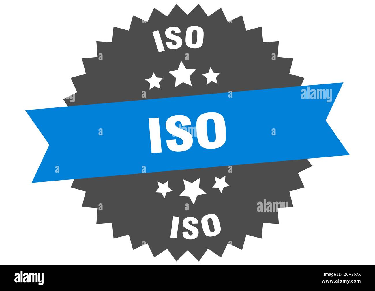 iso round isolated ribbon label. iso sign Stock Vector Image & Art - Alamy